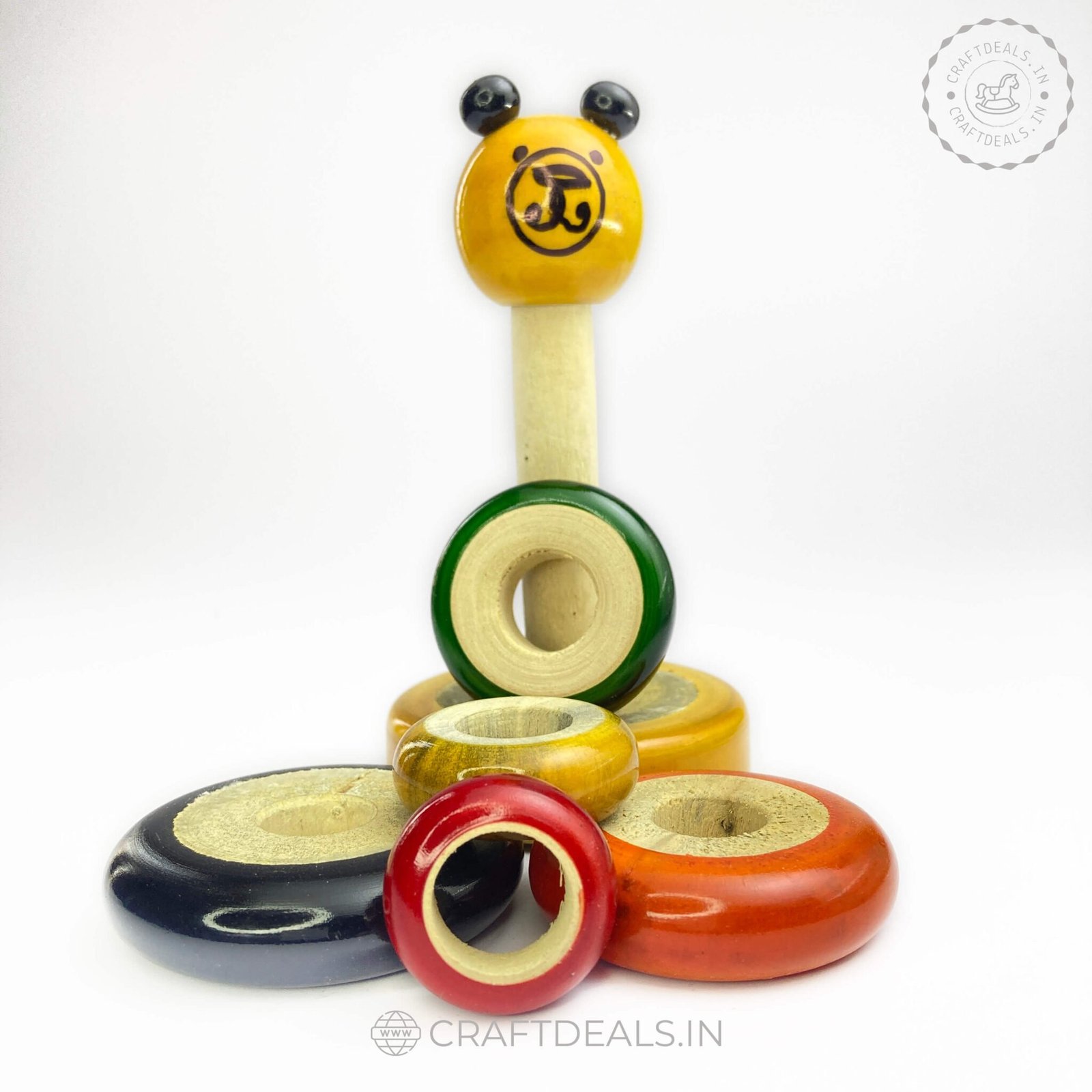 Wooden Ring Stacker Toy | Channapatna Educational Toy