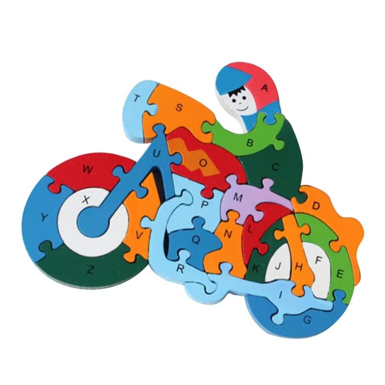 Wooden Alphabet & Number 3D Animal/Vehicle Jigsaw Puzzle -1pc ...